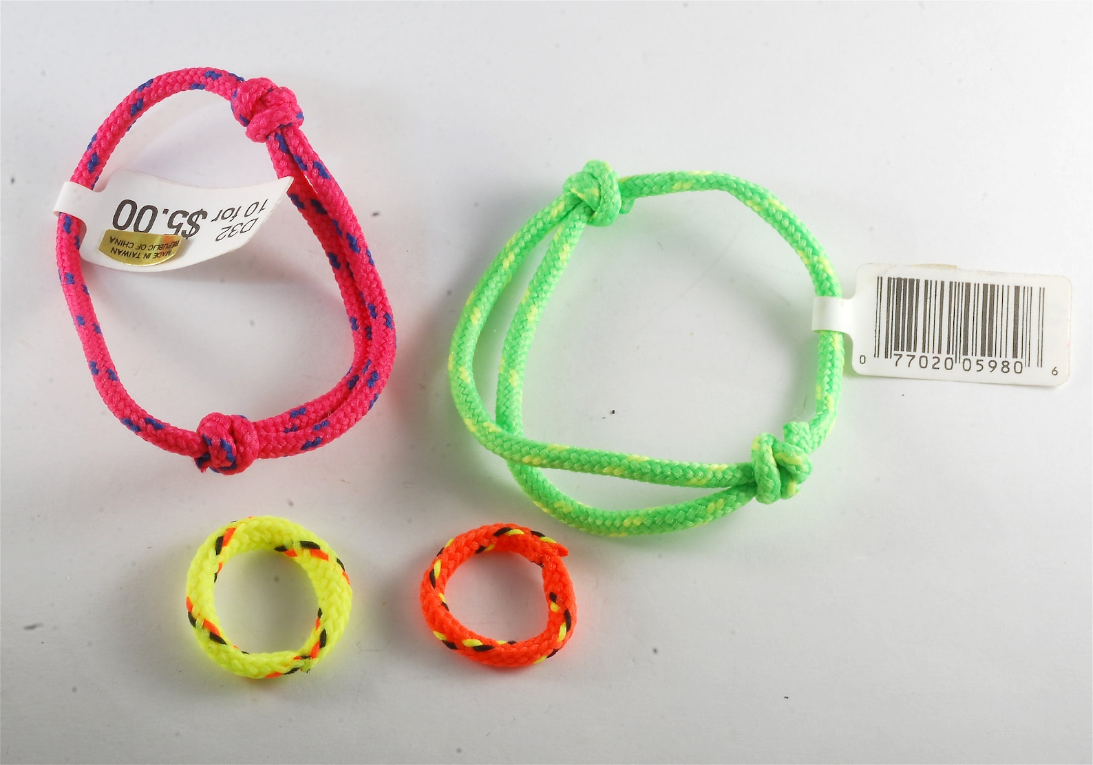 Vintage 1980's Friendship Bracelets Rings 4 Piece Lot Assorted Colors ...