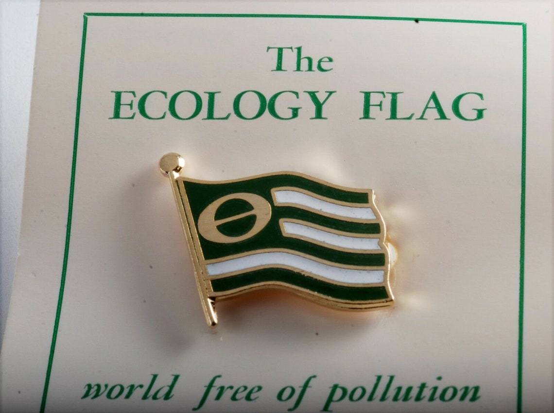 Vintage Ecology Flag Pin Genuine Hard Enamel NOS NOC Pin - Etsy