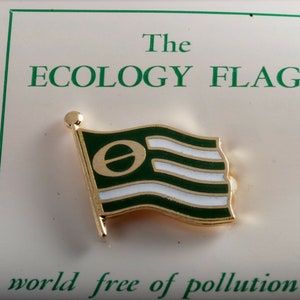 Vintage Ecology Flag Pin Genuine Hard Enamel NOS NOC Pin Brooch Show ...