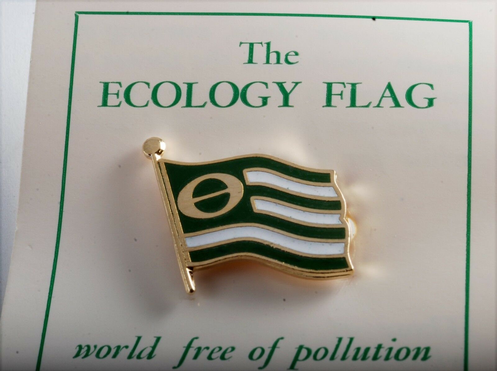 Vintage Ecology Flag Pin Genuine Hard Enamel NOS NOC Pin - Etsy