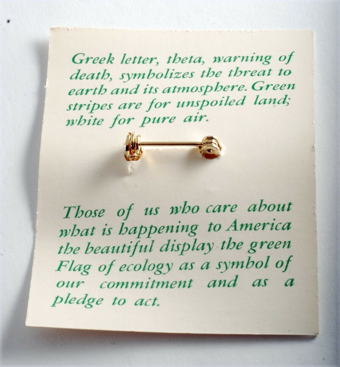 Vintage Ecology Flag Pin Genuine Hard Enamel NOS NOC Pin | Etsy