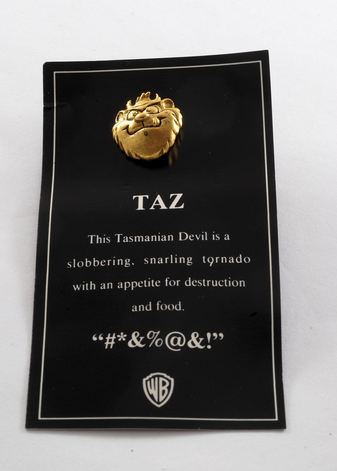 1992 Warner Brothers Tazmanian Devil Taz Gold Tone Metal Collectible ...
