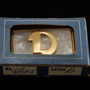 Vintage Belt Buckle King of New York Monogram Letter "d" Gold Tone ...