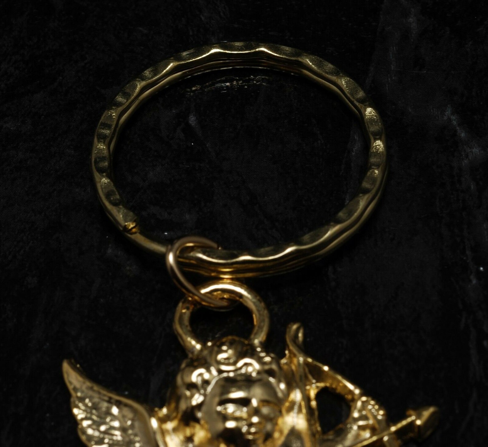 Vintage Cupid Key Chain Gold Plated Metal Wings Key Fob Ladies - Etsy