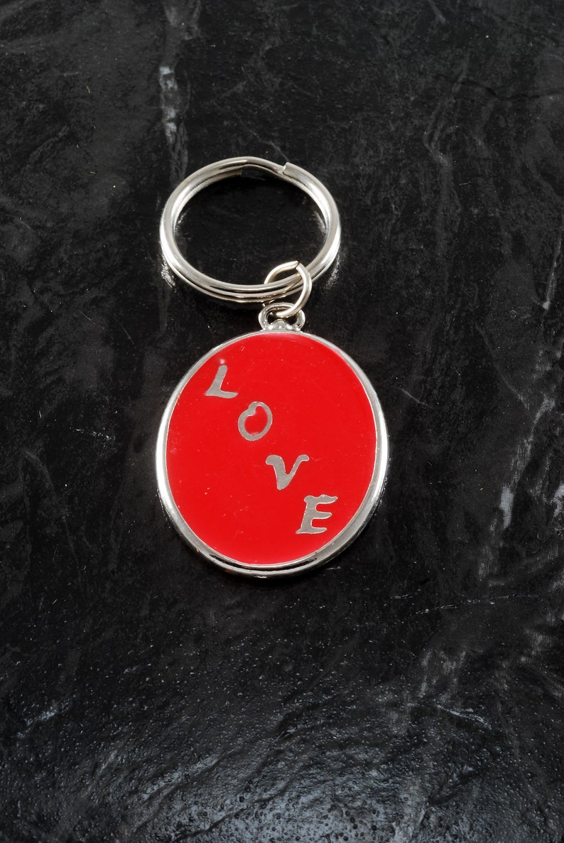 Vintage Keychain Key Fob Oval Love Orange/red NOS 1 1/4" X 3" - Etsy