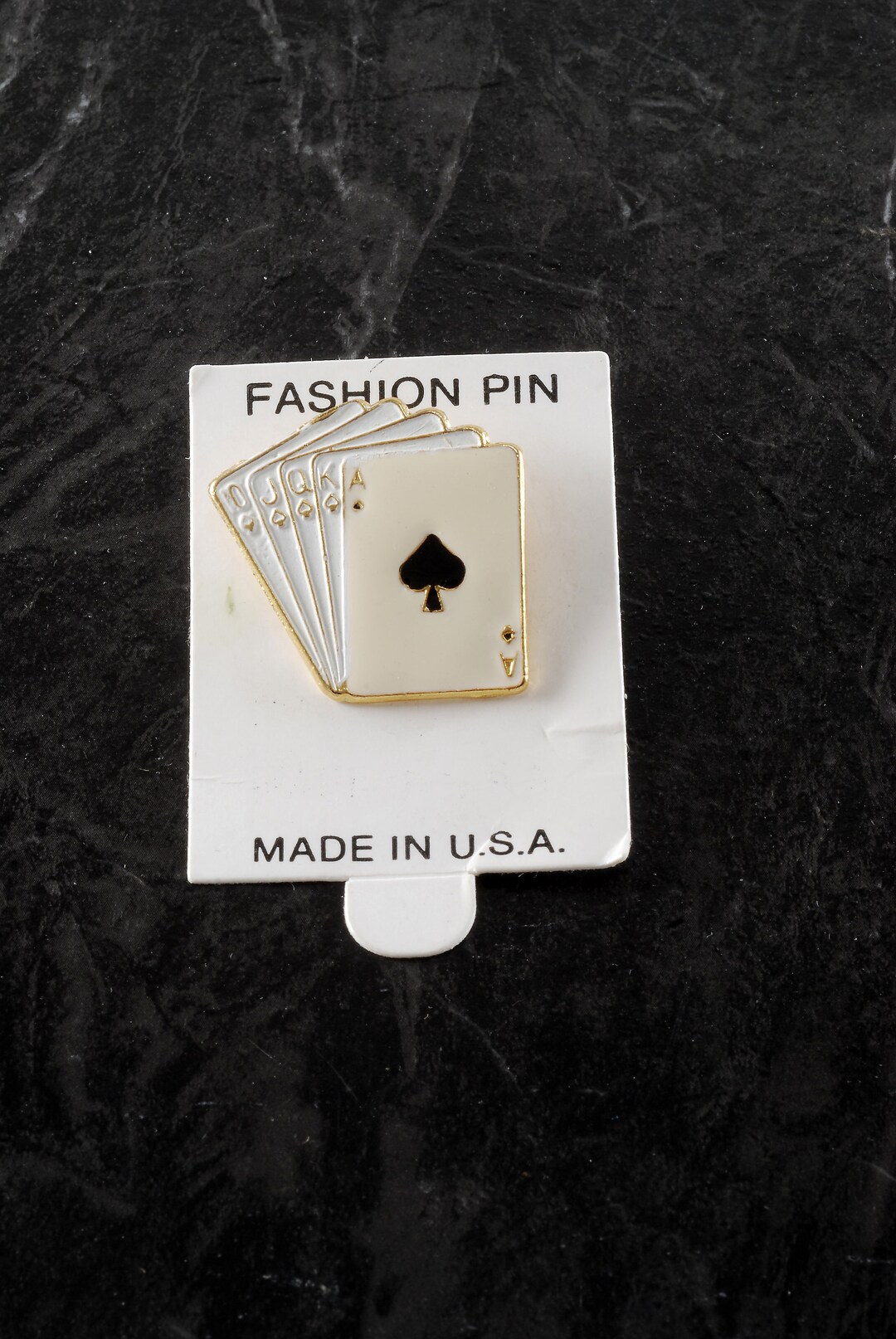Vintage Made in the USA Royal Flush Pin Lucky Hand Casino Card Game Tie ...
