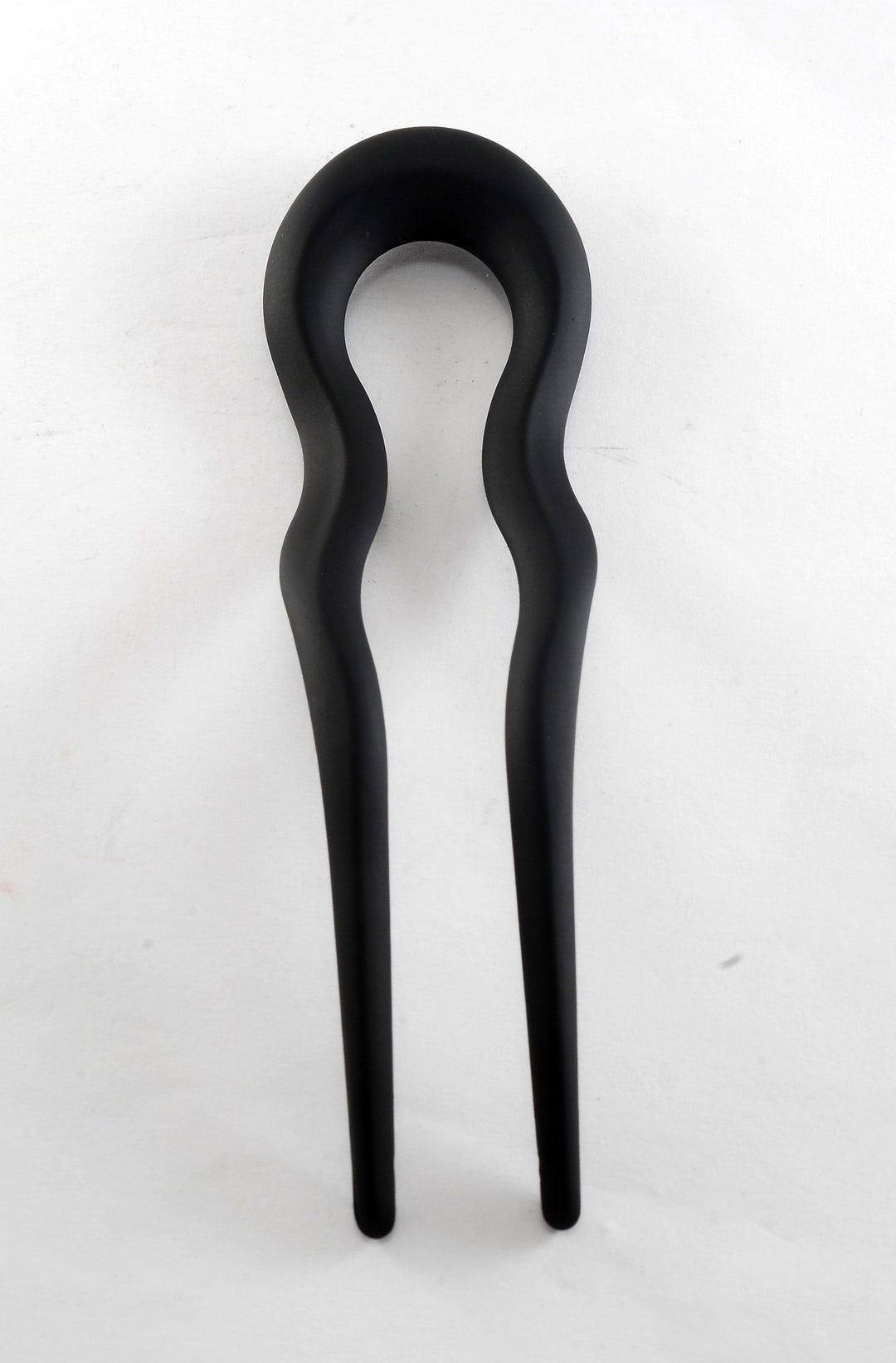 Hair Fork Black Plastic Wavy Hair Notion 5" Matte Finish - Etsy