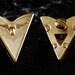 Vintage Collar Tips Western Bull Head Steer Long Horn Motif Pair Steel ...