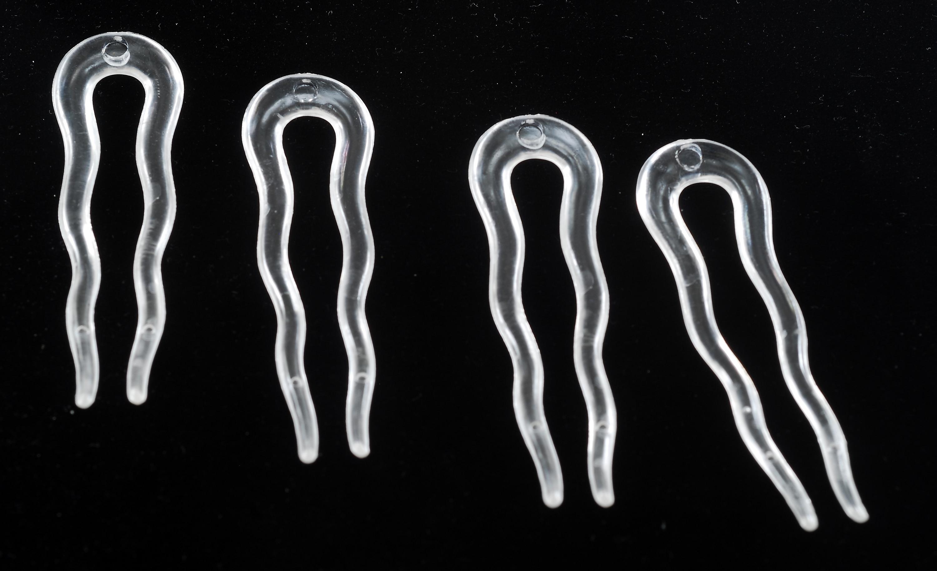 Vintage Hair Fork Tortoise Color Hard Plastic 4 Piece Hair Accessory ...