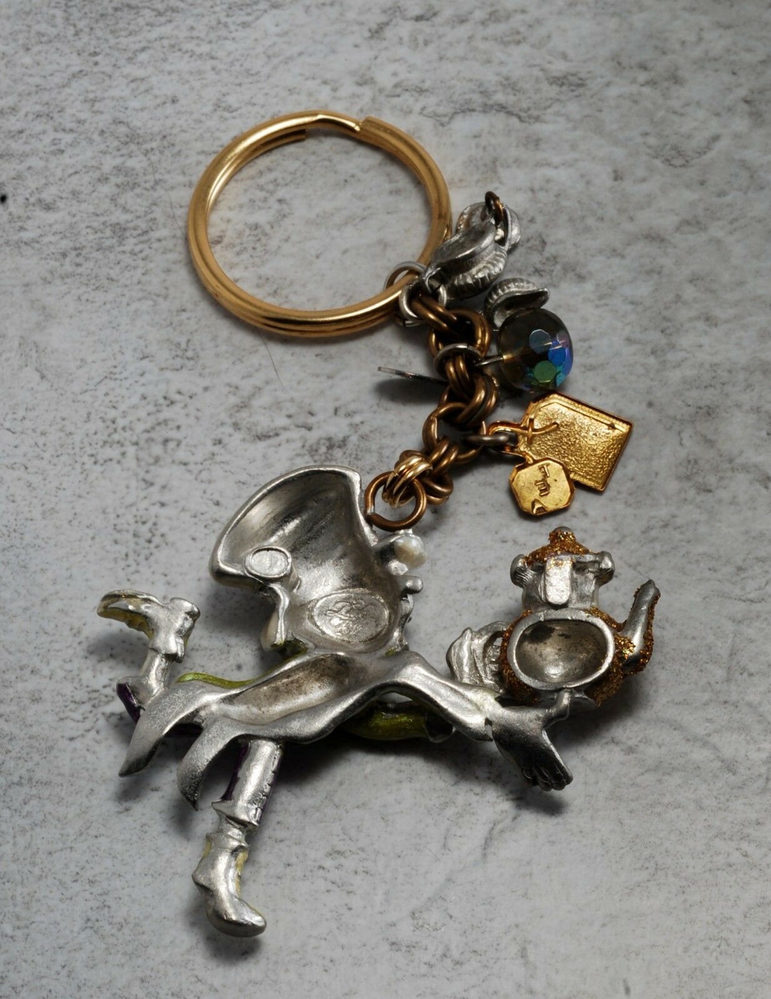 Vintage Kirks Folly Key Chain Mad Hatter Alice in Wonderland | Etsy