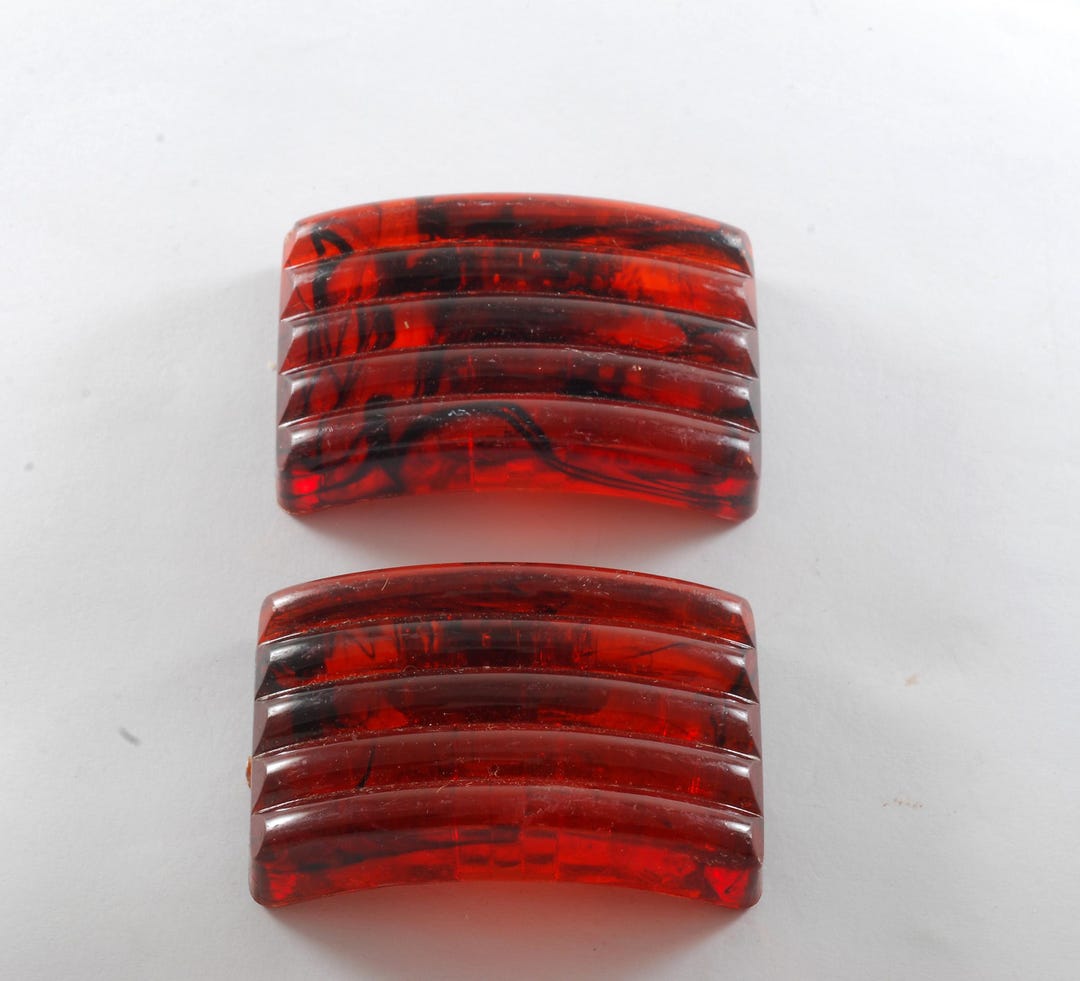 Vintage Pair Tip Toe Shoe Clips Tortoise Brown Ridged Shoe Accessories ...