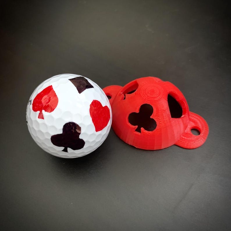 Golf Ball Marker Stencil Card Suits, Personalized Golf Ball Marker ...