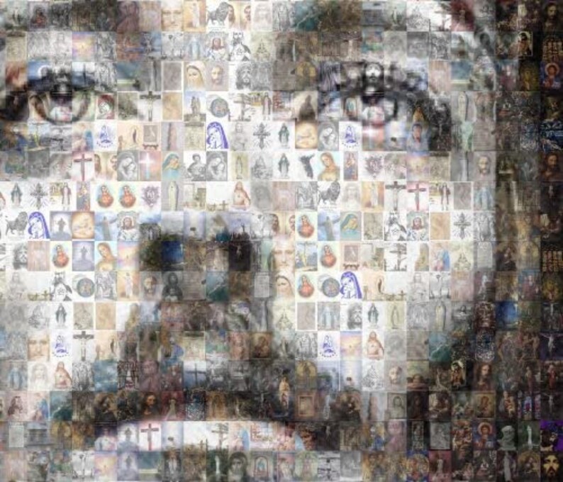 Jesus Christ HUGE Mosaic Collage of Jesus Photos by Michael Verlangieri ...