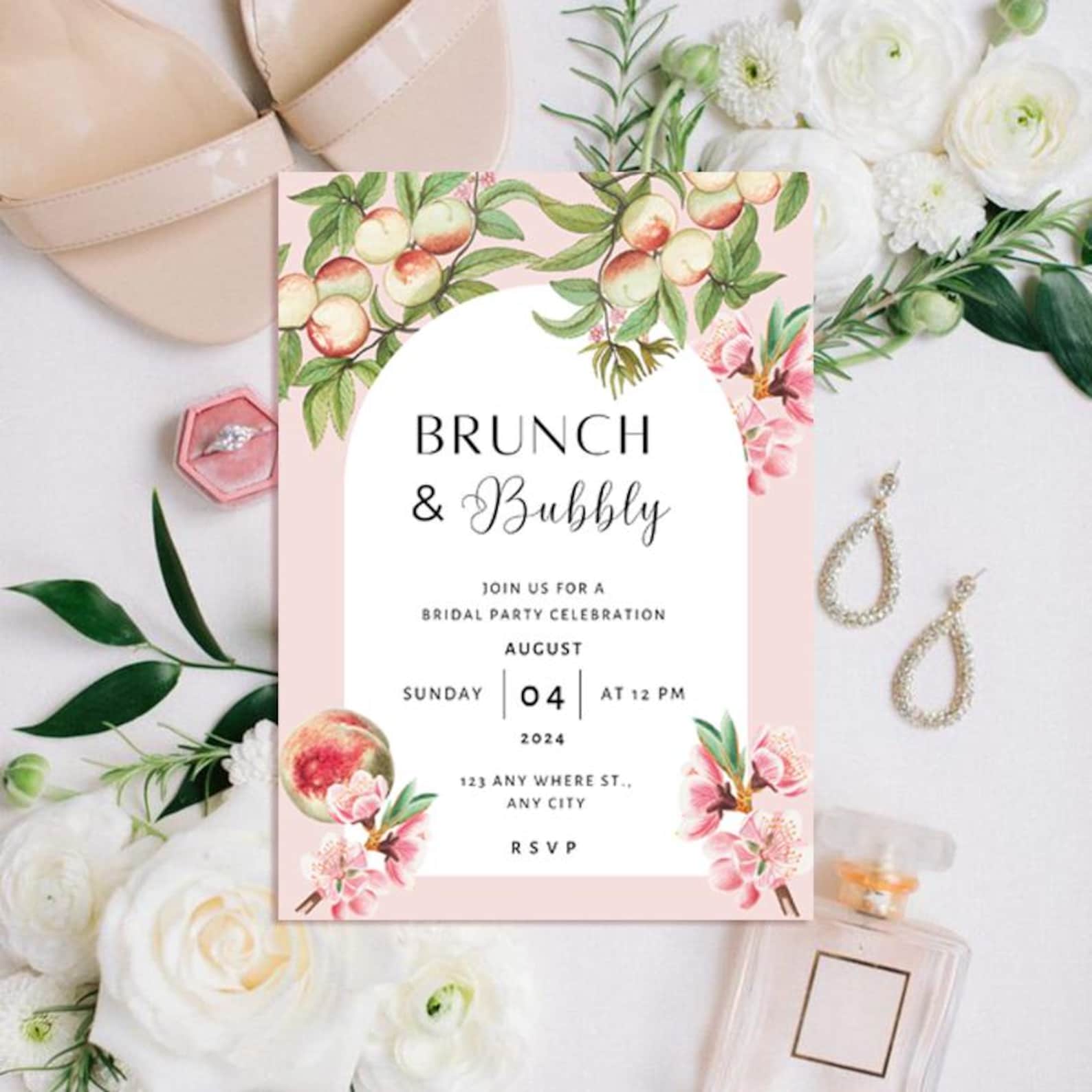 Editable Bridal Brunch Invitation, Editable Bridal Shower Invitation - Etsy