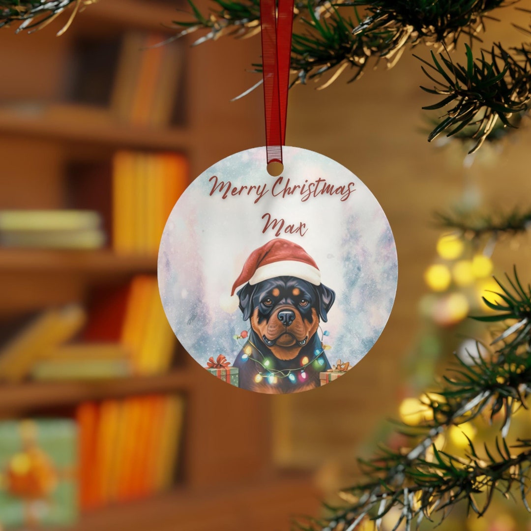 Metal Ornaments, Rottweiler Family Pet Christmas Decoration, Xmas ...