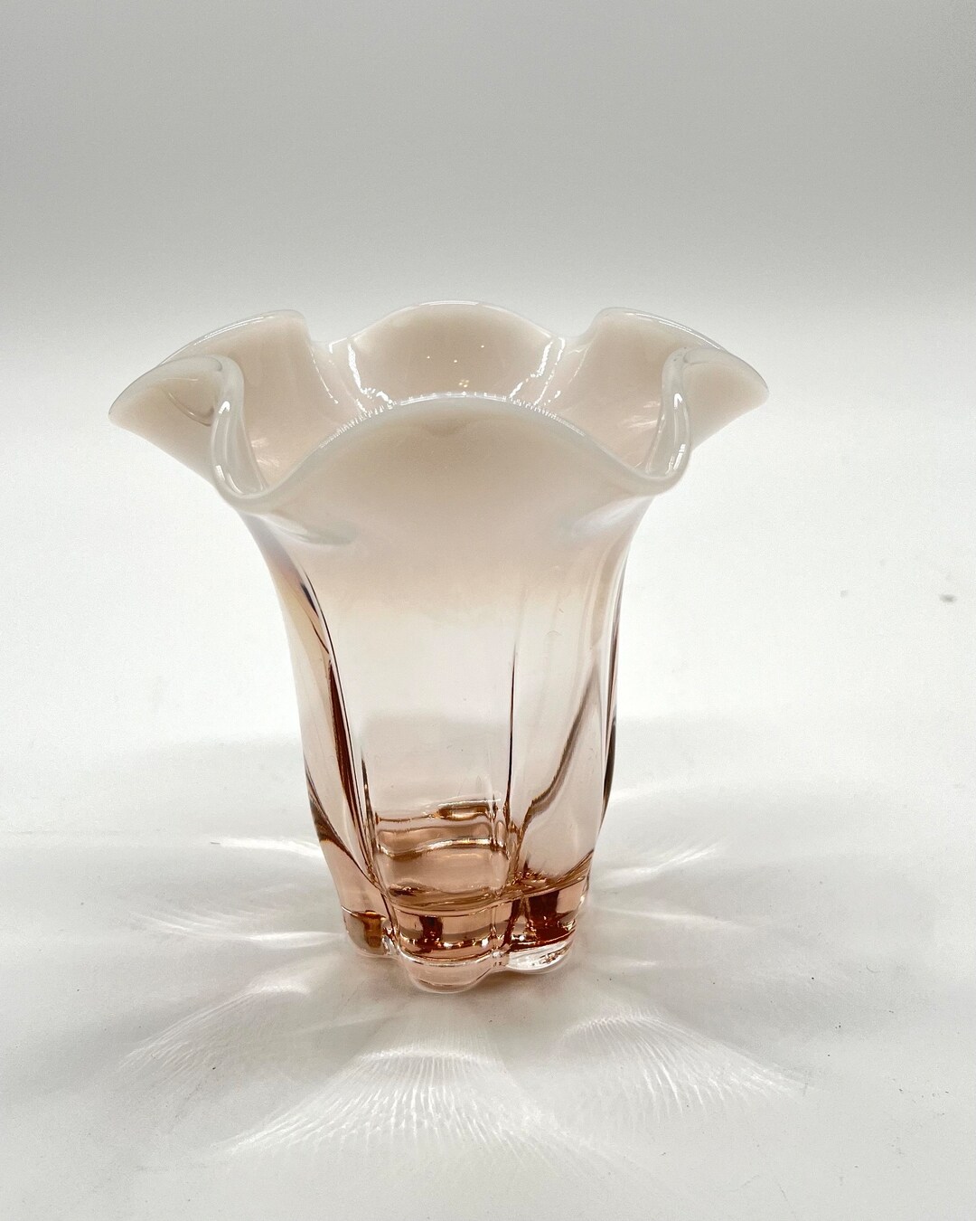 Duncan Miller Glass Canterbury Pink Opalescent 5 Inch Vase 1935-1955 - Etsy