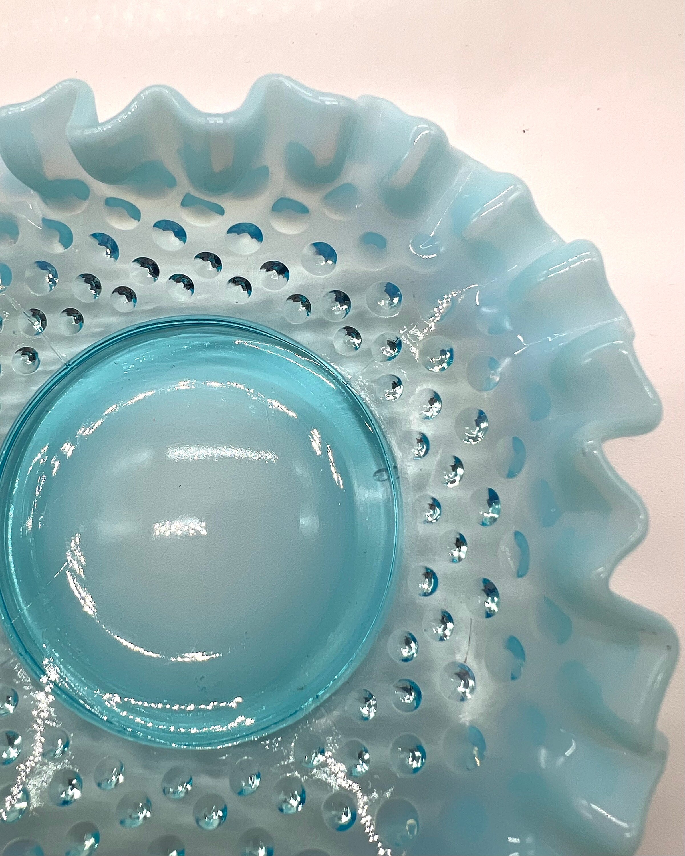 Vintage 1940s Fenton Blue Opalescent Hobnail Bonbons - Pre-logo - Etsy