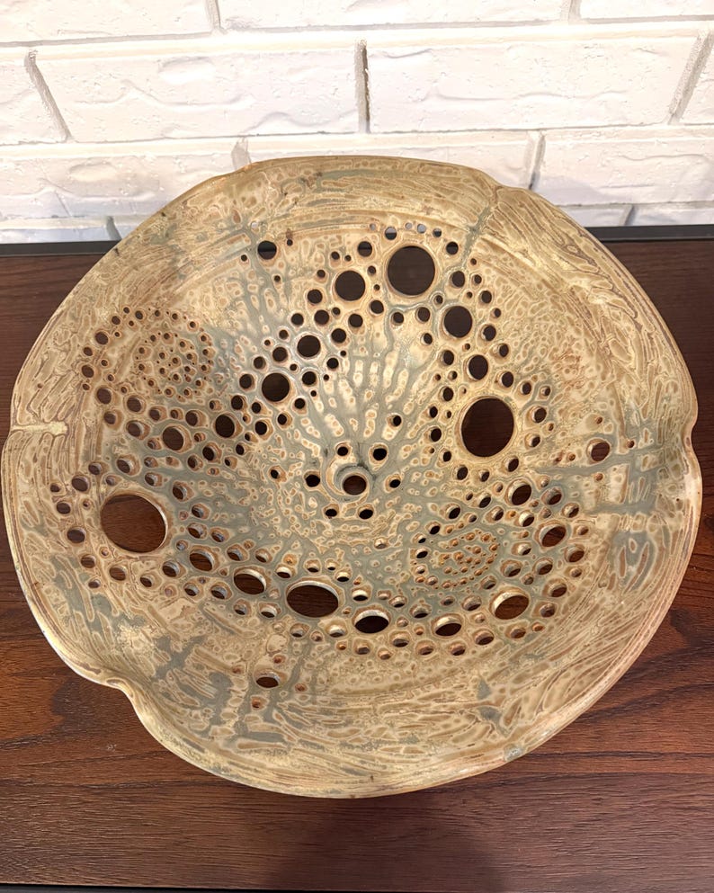 Jason Wilson Large Lacey Fruit Bowl Studio Pottery Sumrall MS - Etsy