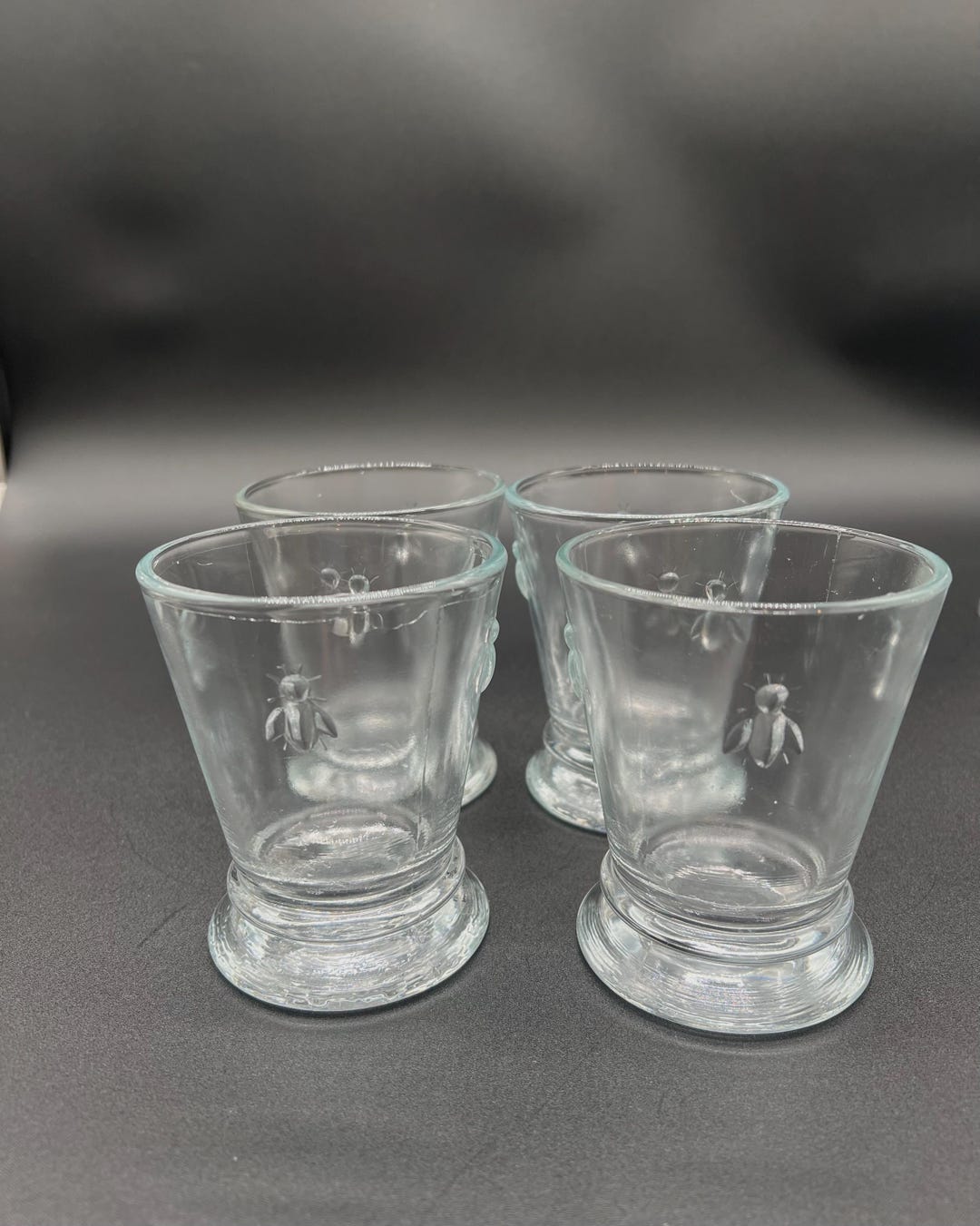 Vintage La Rochere Bee 8 Oz Tumblers Napoleon Portugal Set of 4 Plus ...