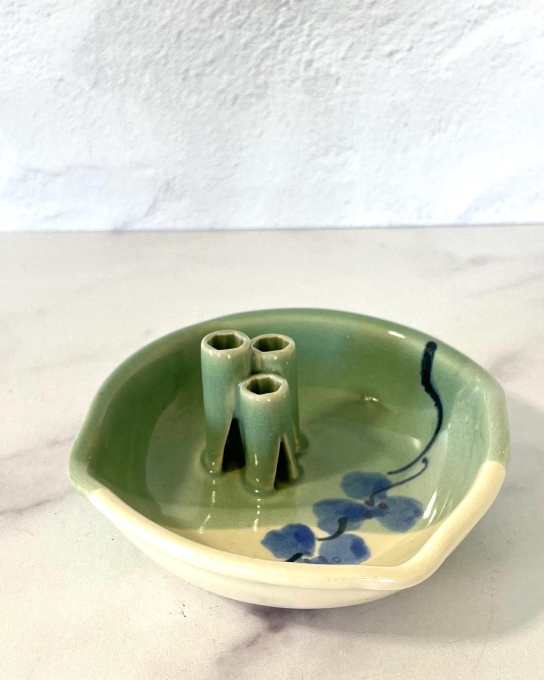 Kent Follette Pottery Ikebana Vase Dish Gonzales Louisiana Studio ...
