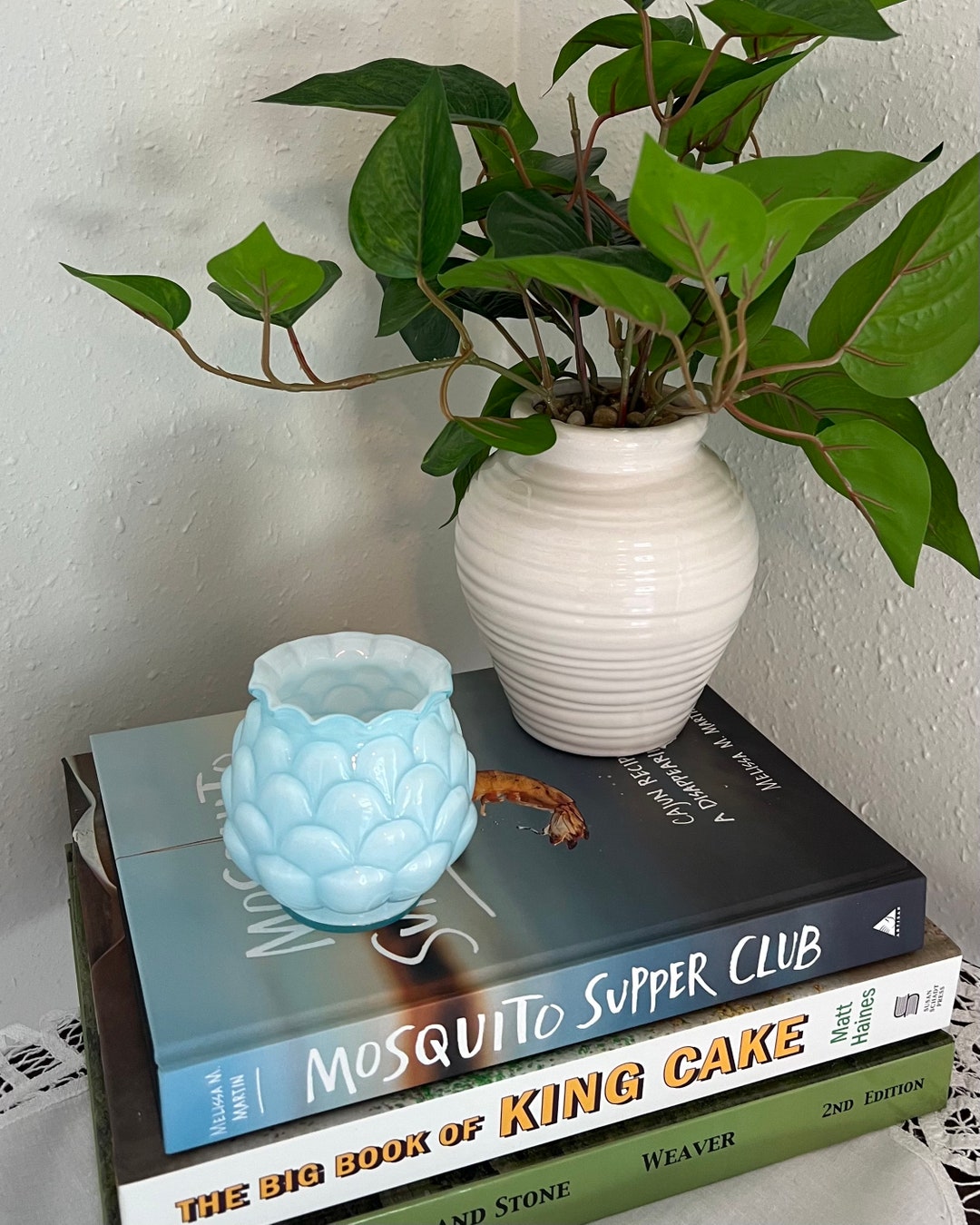 Fenton Jacqueline Powder Blue Overlay Pansy Vase No 9510. - Etsy