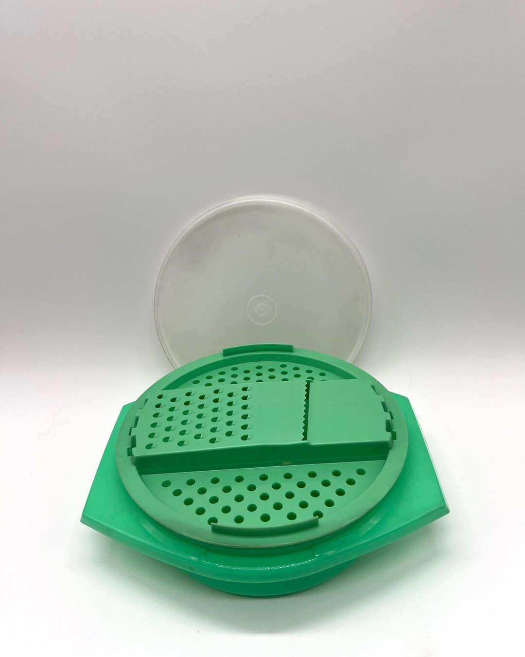 Vintage Tupperware Jade Green Shredder Grater Bowl 3 Piece Set Original ...