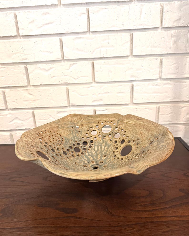 Jason Wilson Large Lacey Fruit Bowl Studio Pottery Sumrall MS - Etsy