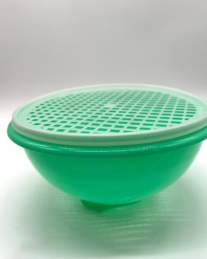 Vintage Tupperware Green Lettuce Colander Bowl 2 Piece Set 1970s - Etsy