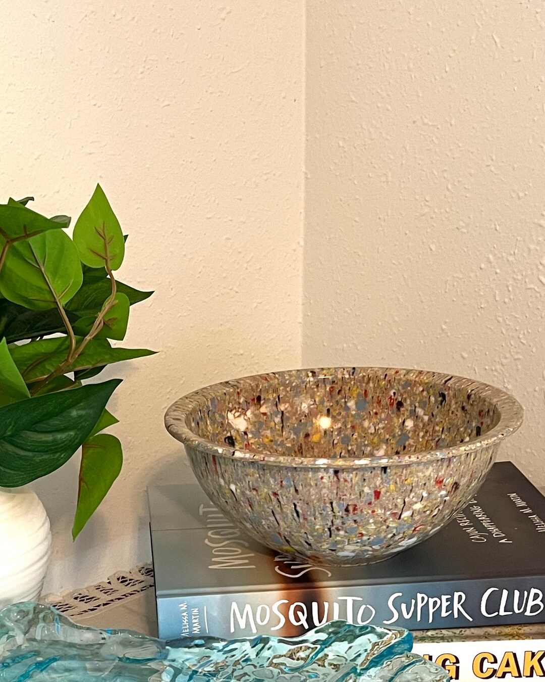 Vintage Brookpark Confetti Melamine Mixing Bowl - Etsy