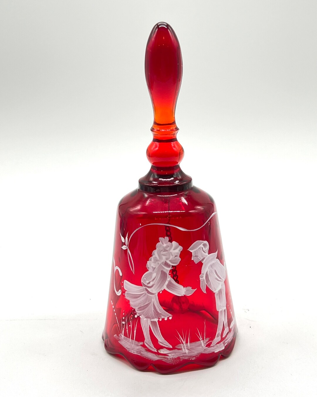 Fenton Ruby Mary Gregory Bell: Hand-painted 1994 Limited Edition - Etsy