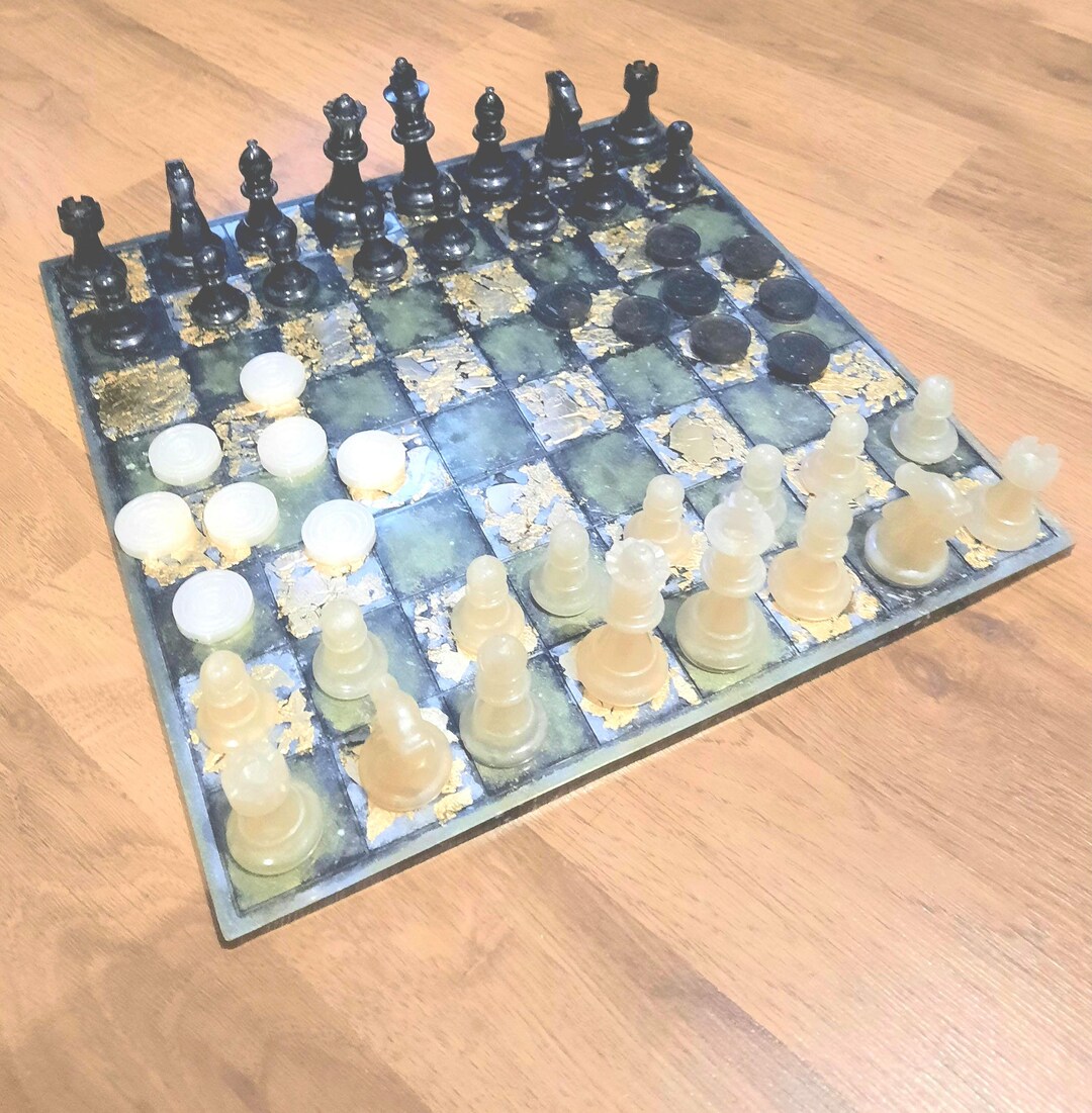 Resin Chess and Checkers Sets. - Etsy