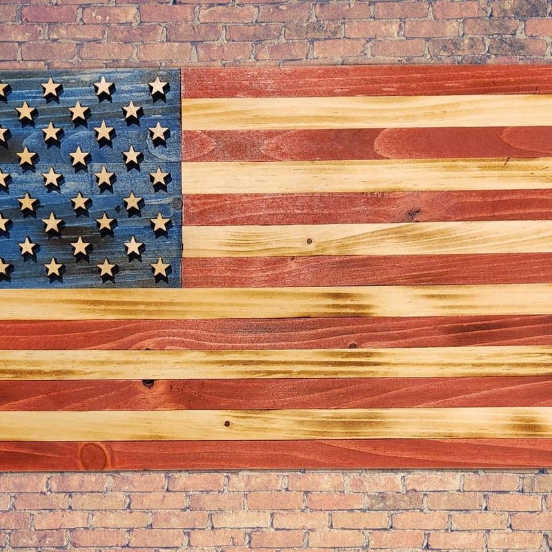 Rustic American Flag - Etsy