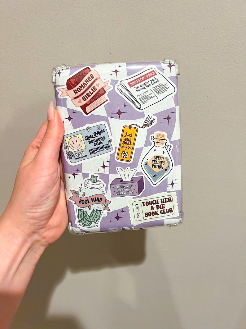 PURPLE CHECKERED Kindle Themed Insert for Clear Case - Printable ...