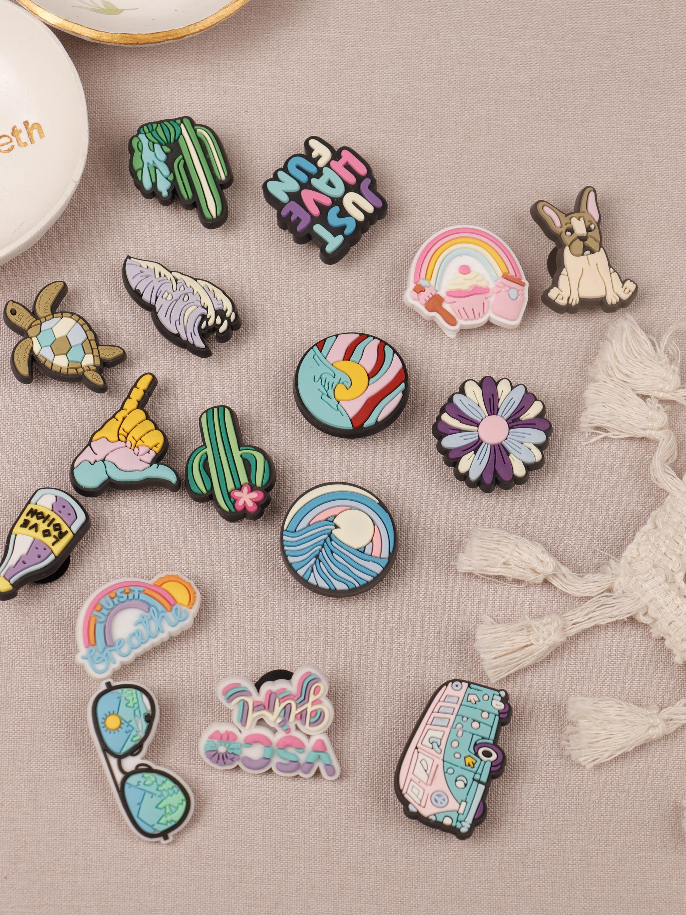 Pink Clog Charms Cute Girly Jibbitz for Shoes Turtle, Flower, and ...