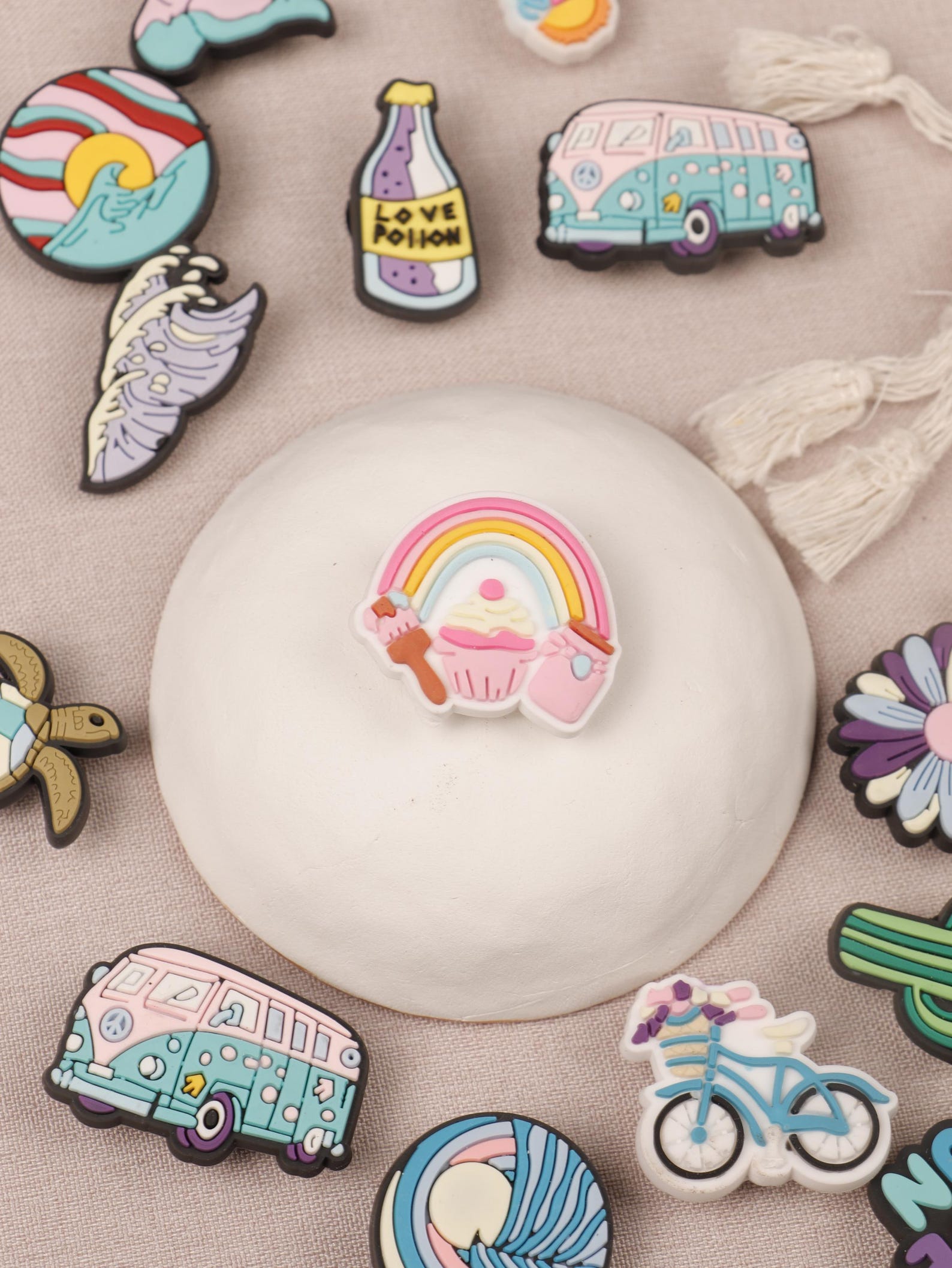 Pink Clog Charms Cute Girly Jibbitz for Shoes Turtle, Flower, and ...