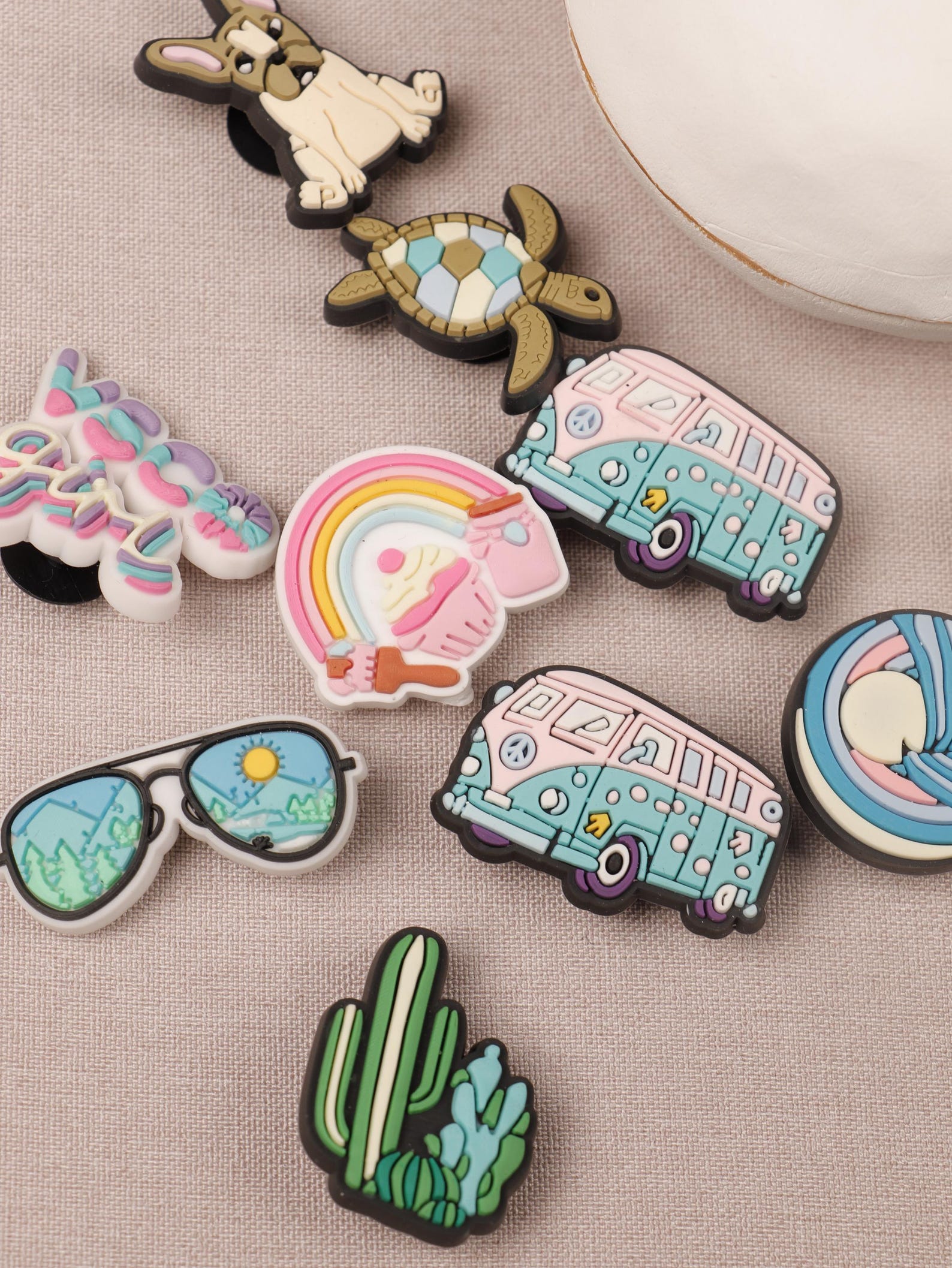 Pink Clog Charms Cute Girly Jibbitz for Shoes Turtle, Flower, and ...