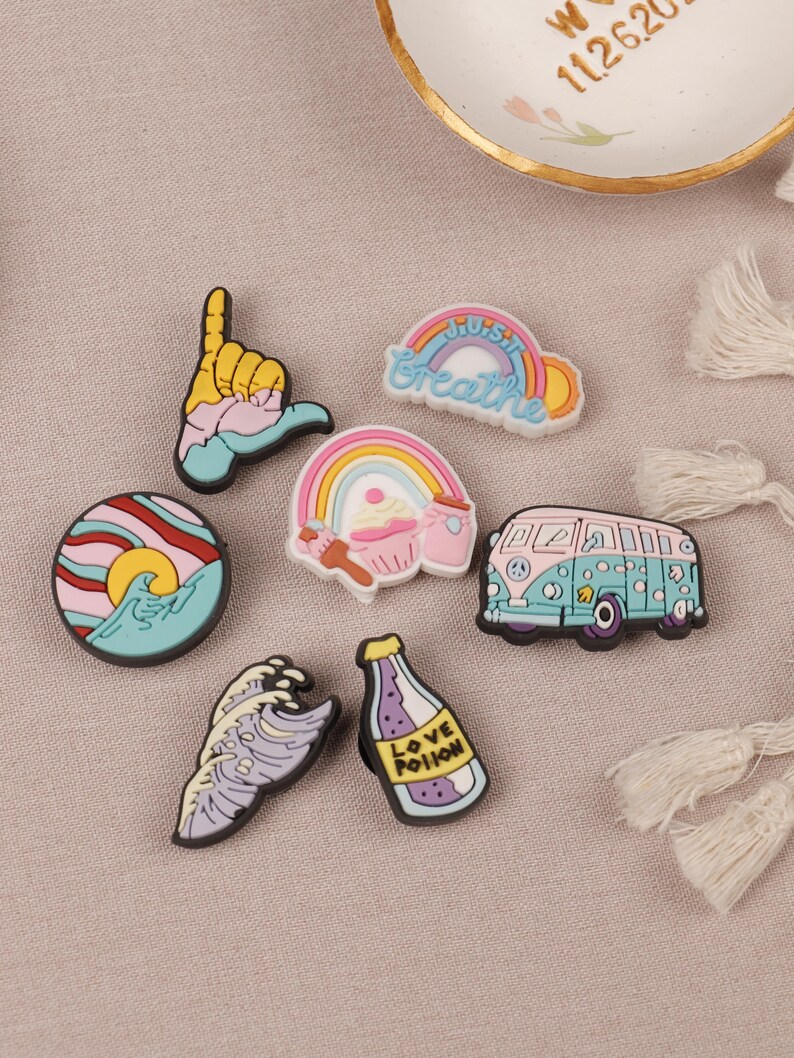 Pink Clog Charms Cute Girly Jibbitz for Shoes Turtle, Flower, and ...