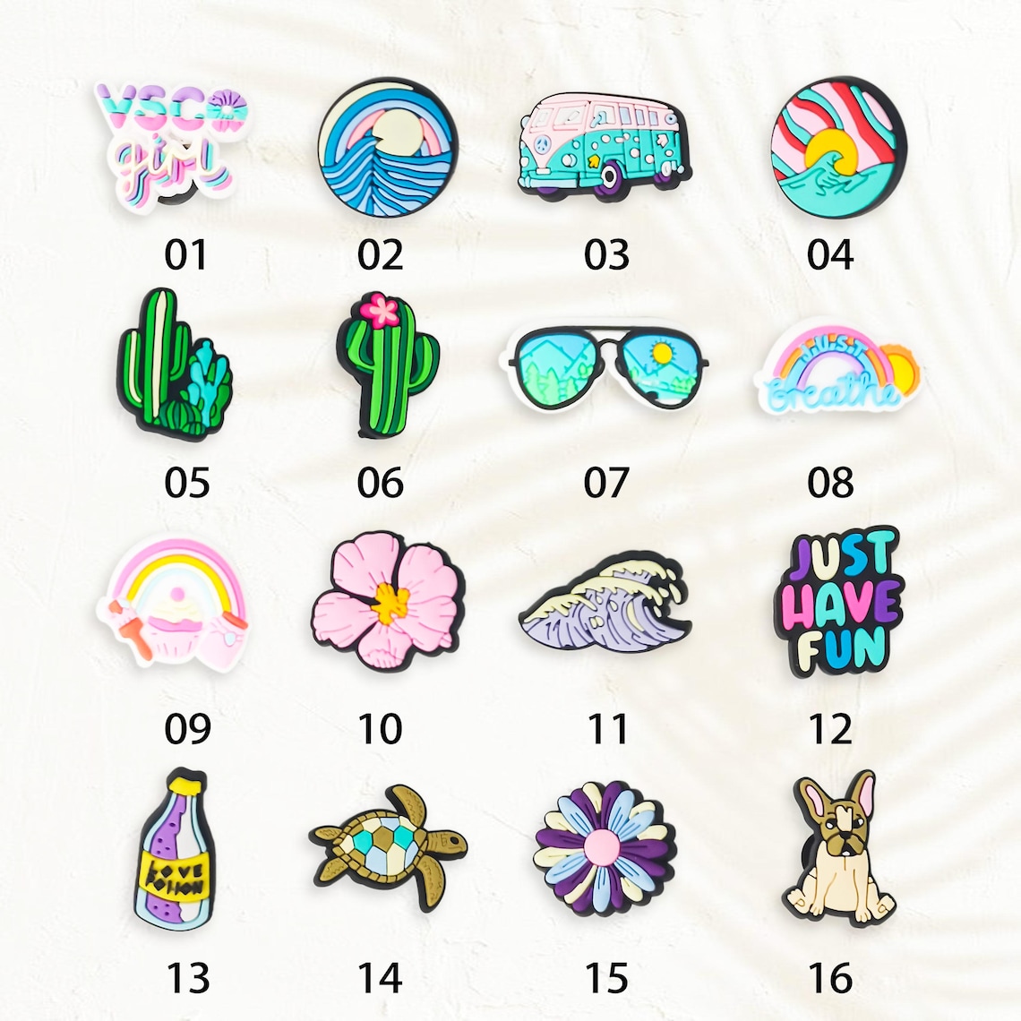 Pink Clog Charms Cute Girly Jibbitz for Shoes Turtle, Flower, and ...