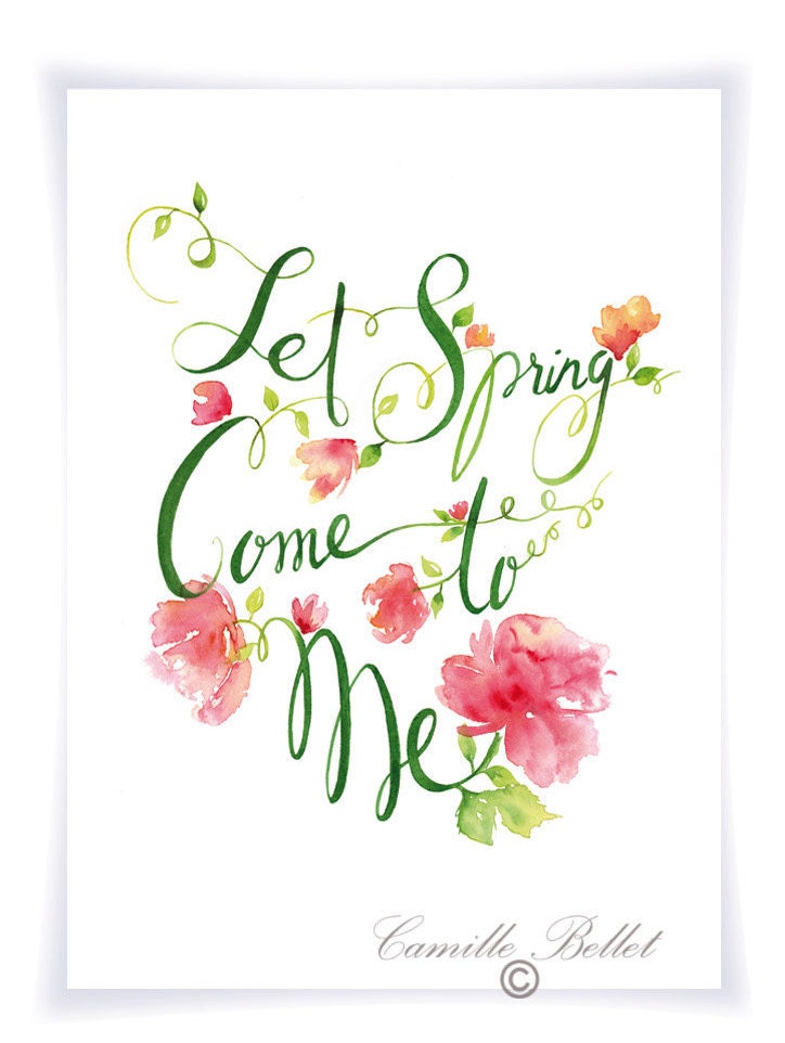 Let Spring Come to Me Art Print From an Original Watercolour ...