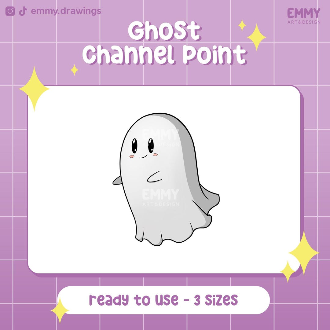 Ghost Channel Points | Youtube/twitch/discord/tiktok Emote | Cute ...