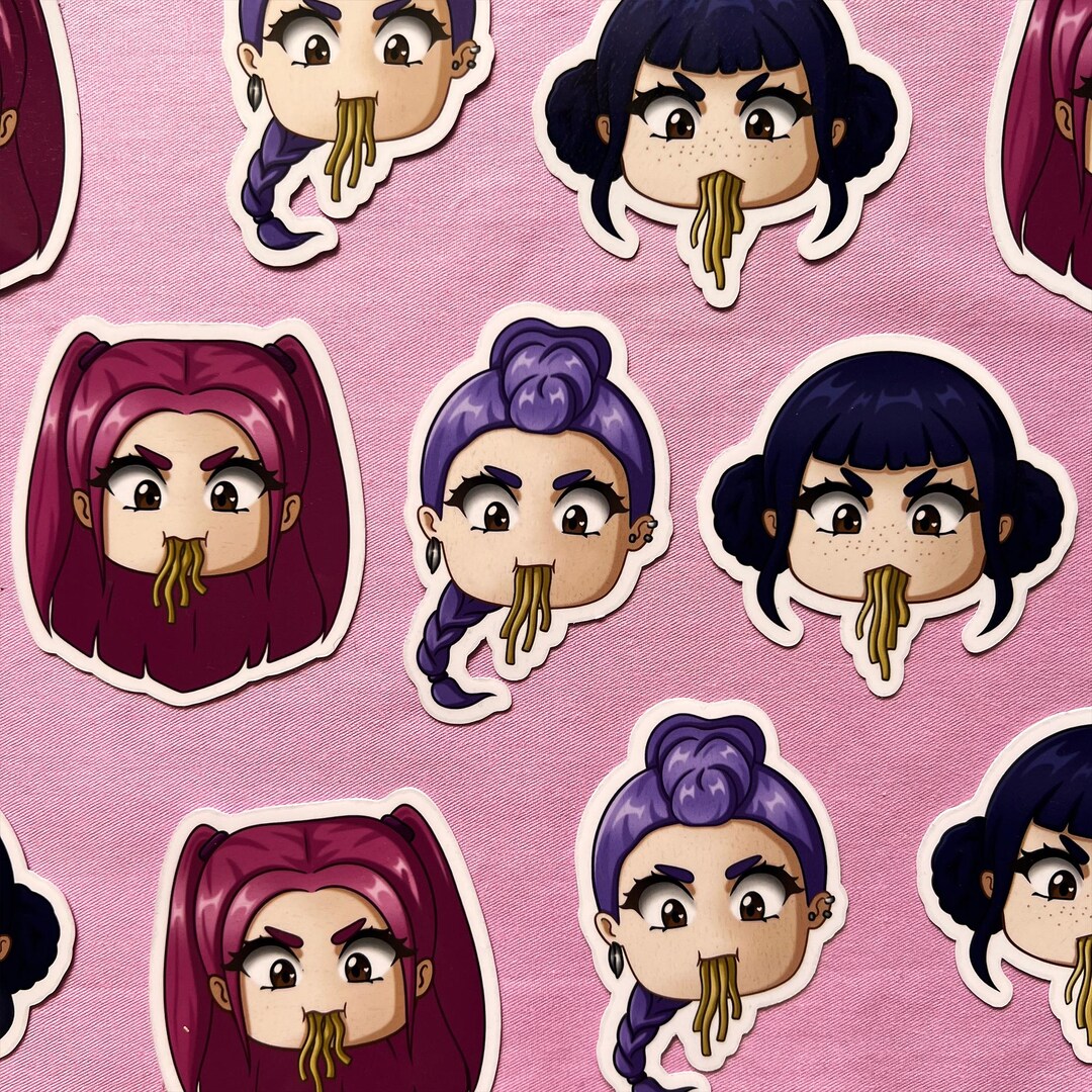 Huntrix Vinyl Sticker Set | Kpop Demon Hunters Fanart - Etsy