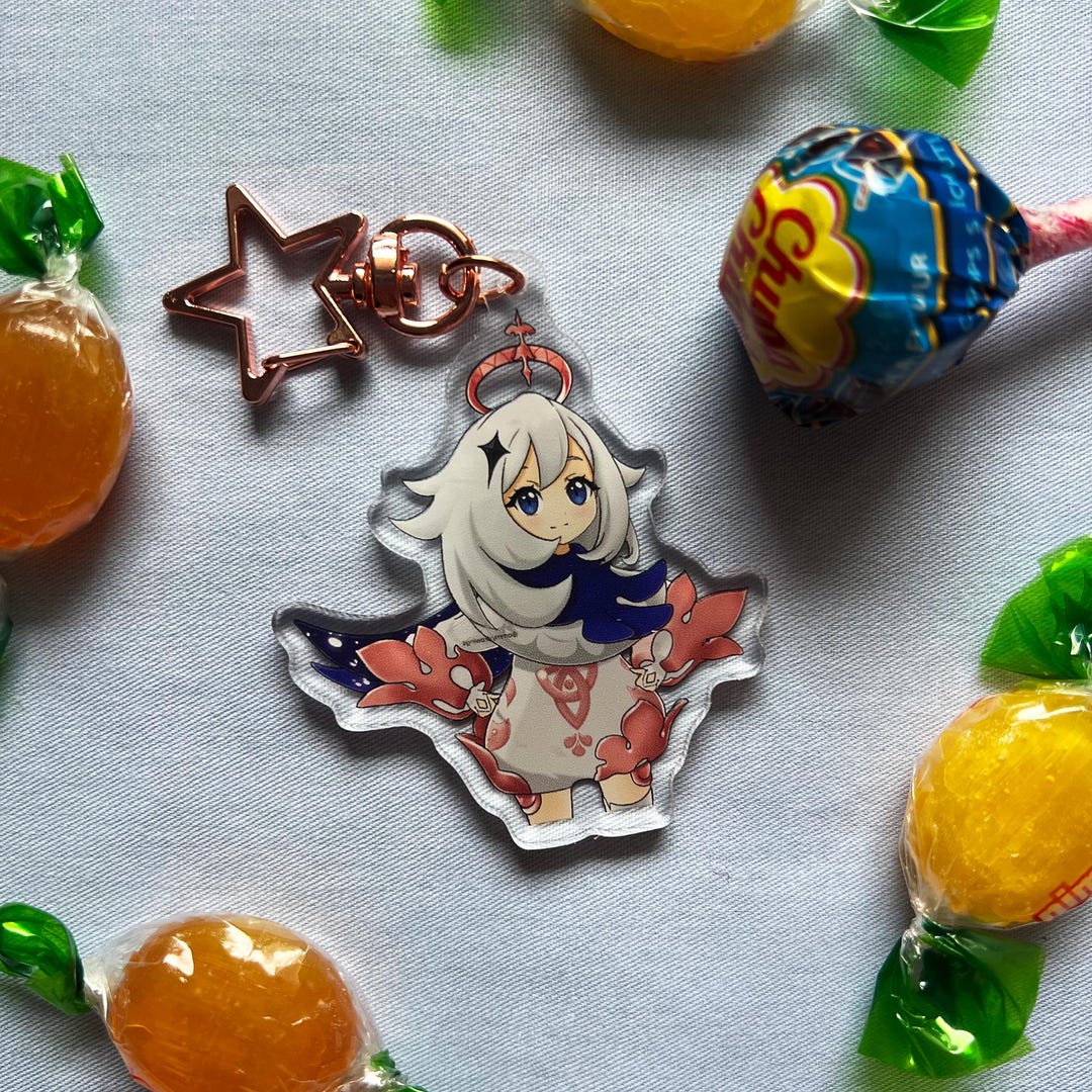 Paimon Acrylic Keychain | Genshin Impact Fanart - Etsy