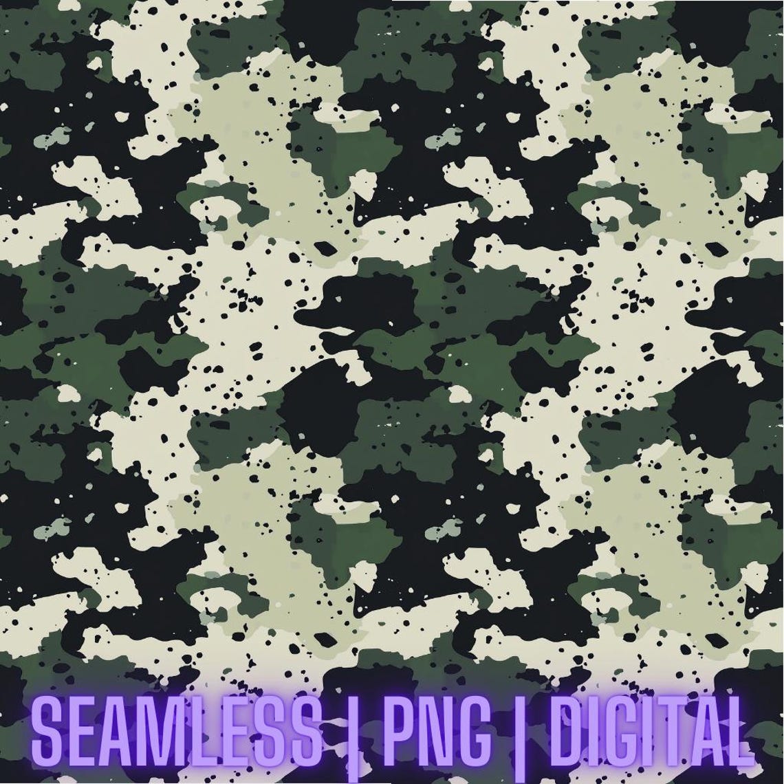 Digital Camo / Camo Print / Green Digital Camo / Seamless Print ...