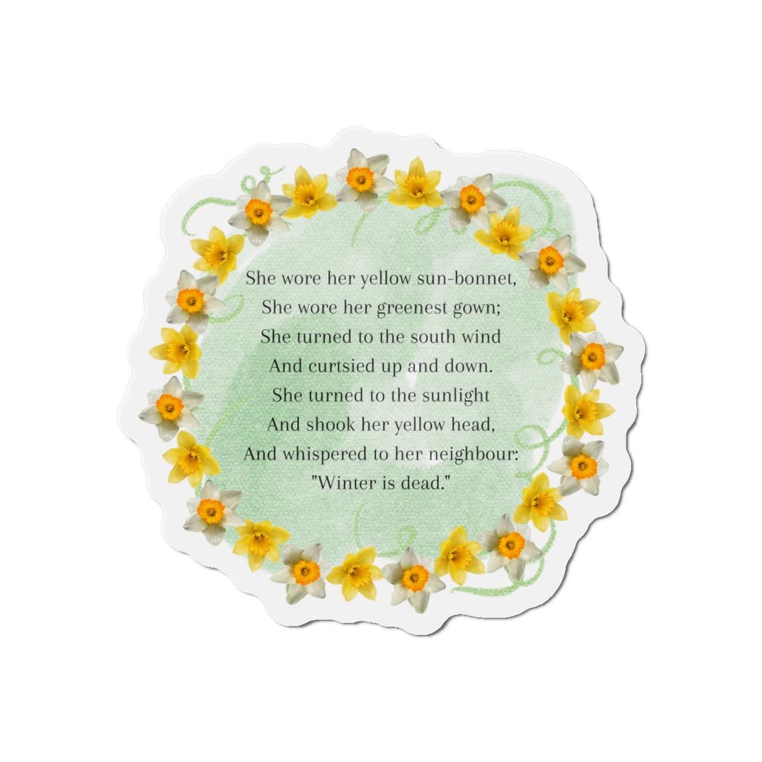 Daffodowndilly Daffodil A. A. Milne Poem Magnets - Etsy UK
