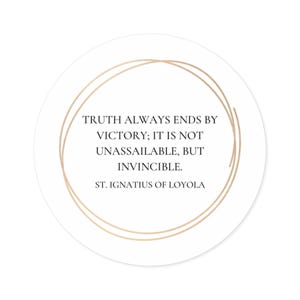 St. Ignatius of Loyola Quote Round Sticker - Etsy