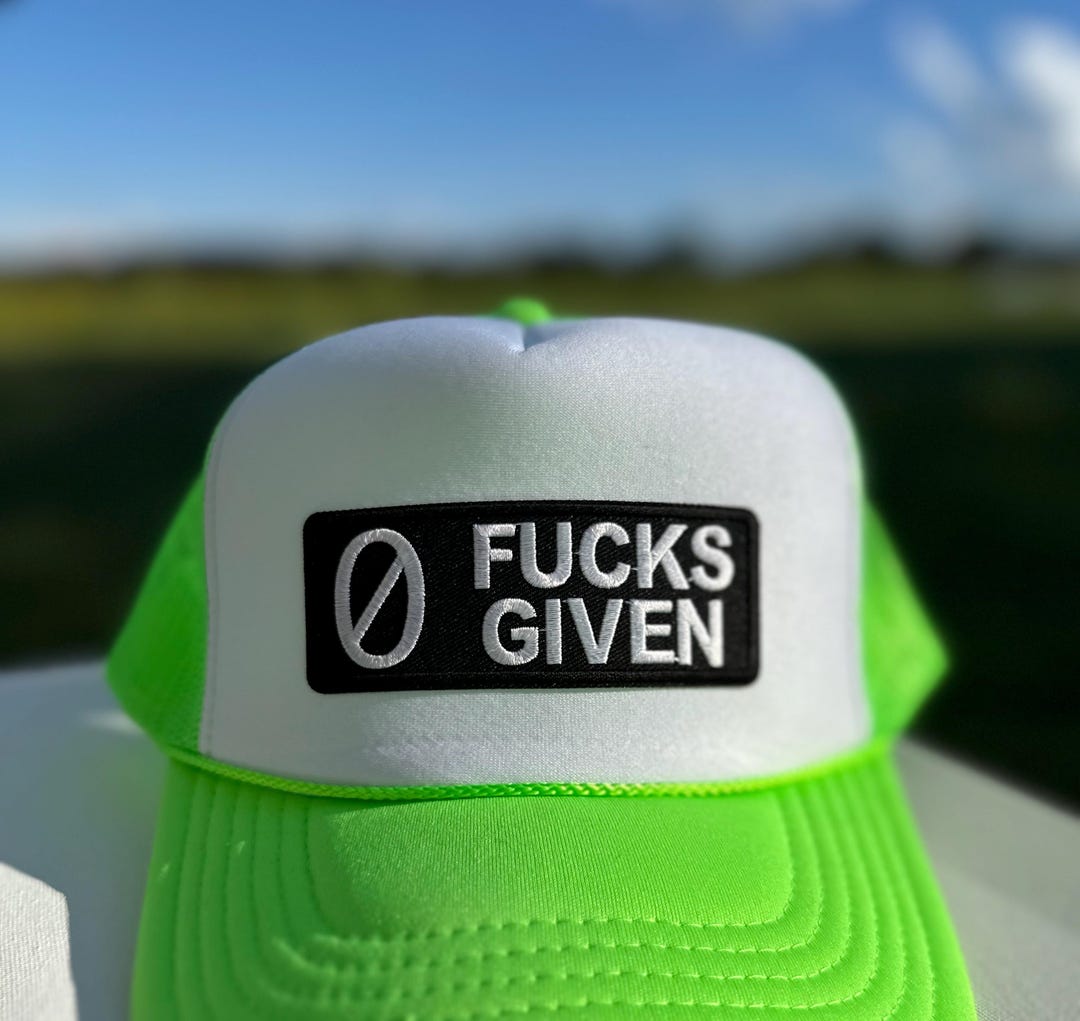 Zero Fucks Given Trucker Hat - Etsy