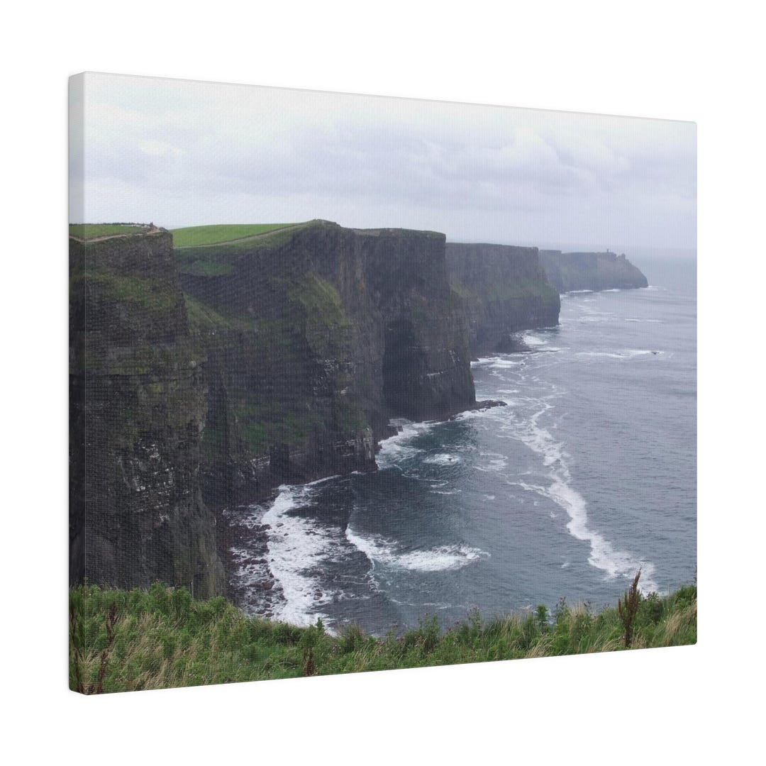 Irish Cliff Seascape Cliffs of Moher Photo Print on Canvas - Etsy