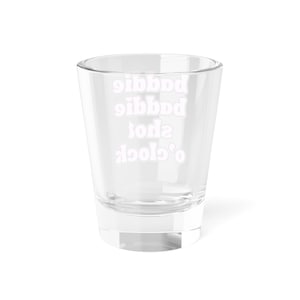 Baddie Baddie Shot O’clock Shot Glass – Light Pink & Black Statement ...