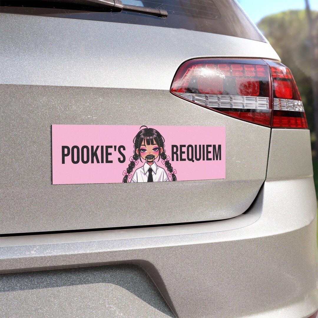 SAILORR Pookie's Requiem Anime Car Magnet - 10" X 3" Clear Vinyl Auto ...