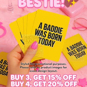 Playing Cards Deck – Birthday Baddie Card Game, Cute Party Game Night ...